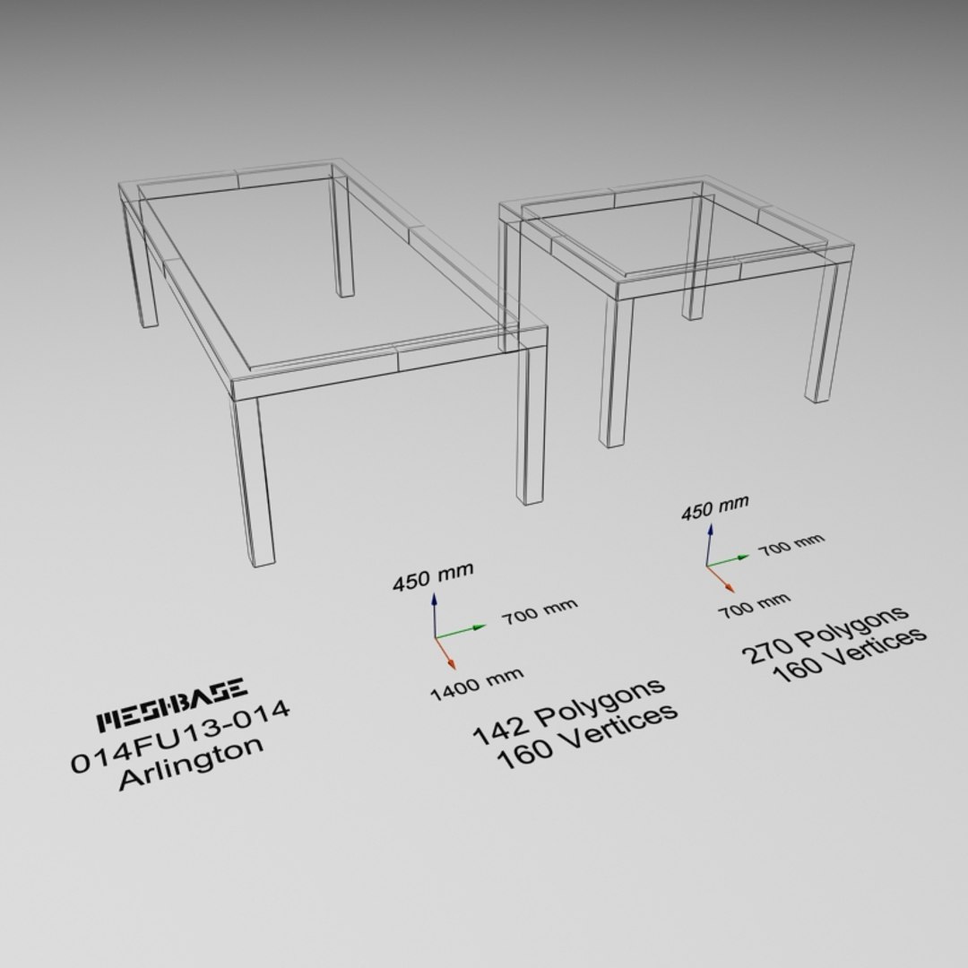 3d tables glass