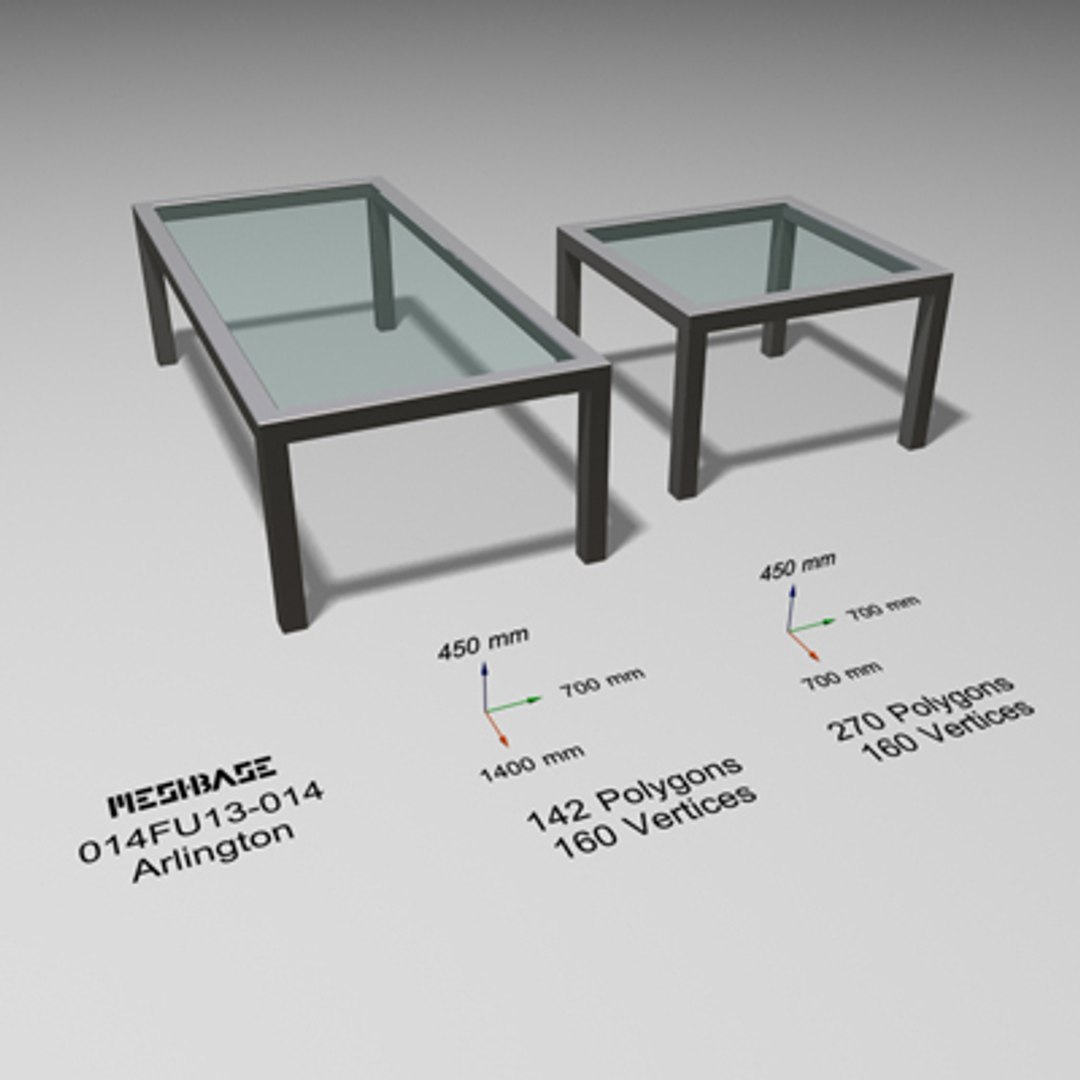 3d tables glass