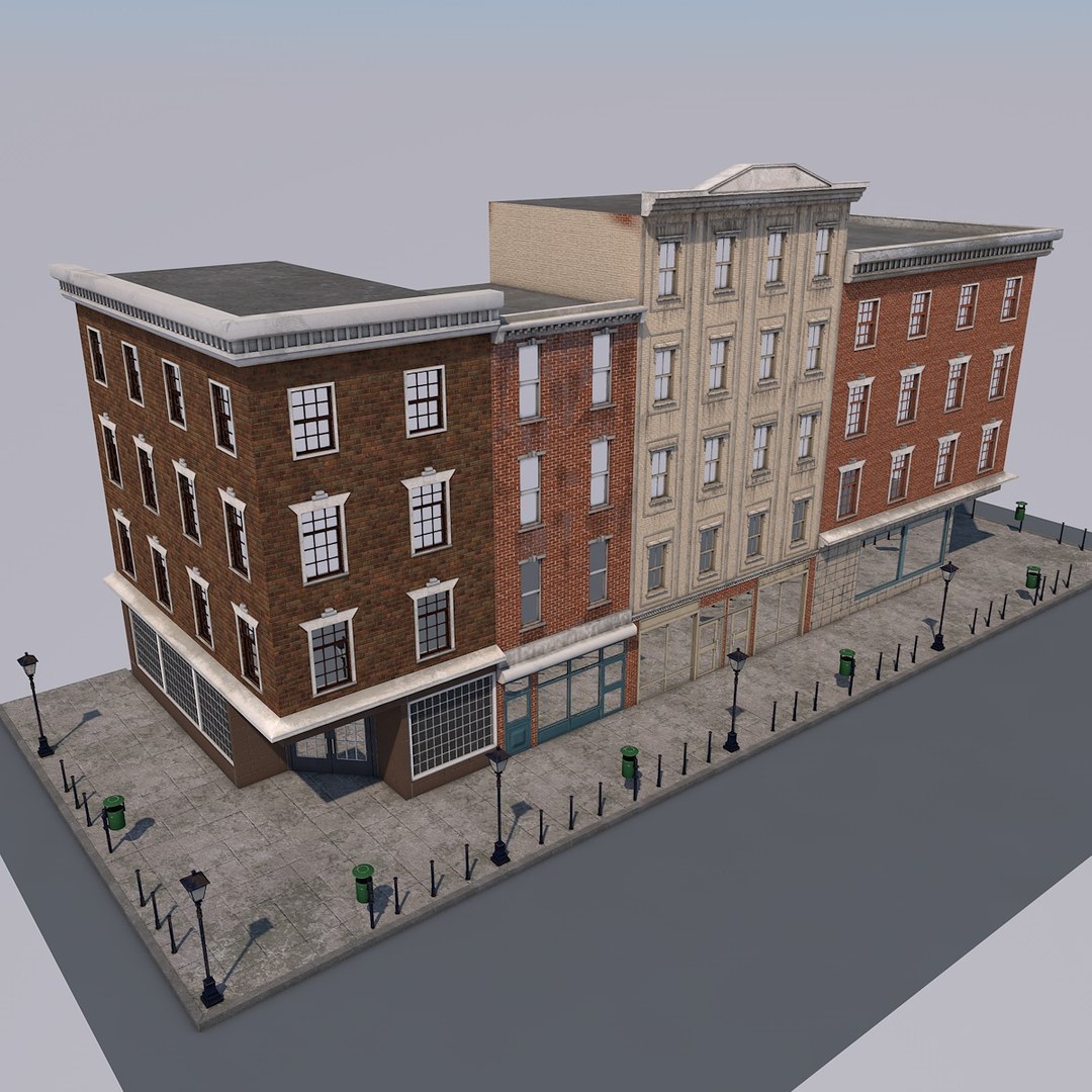 Street Scene 3D Model - TurboSquid 1280237
