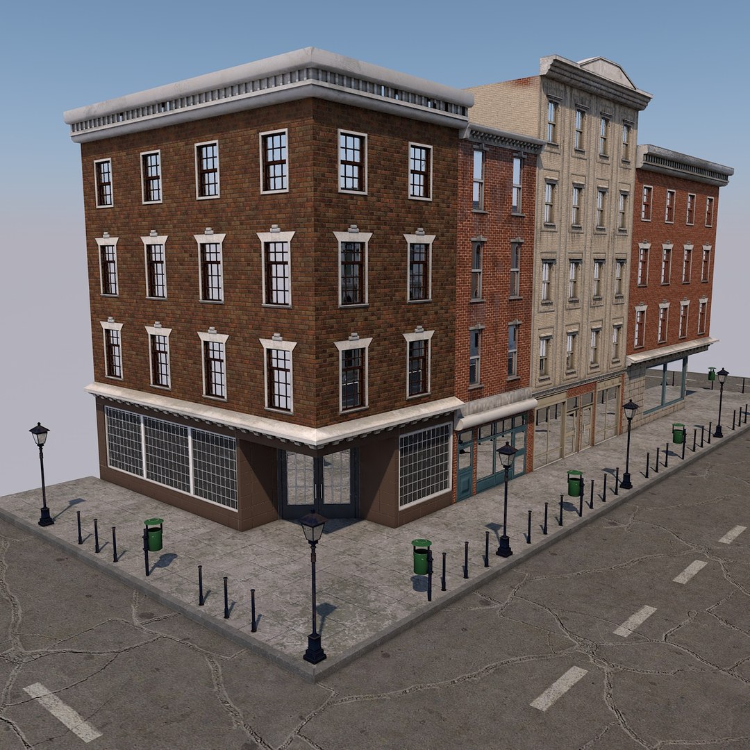 Street Scene 3D Model - TurboSquid 1280237