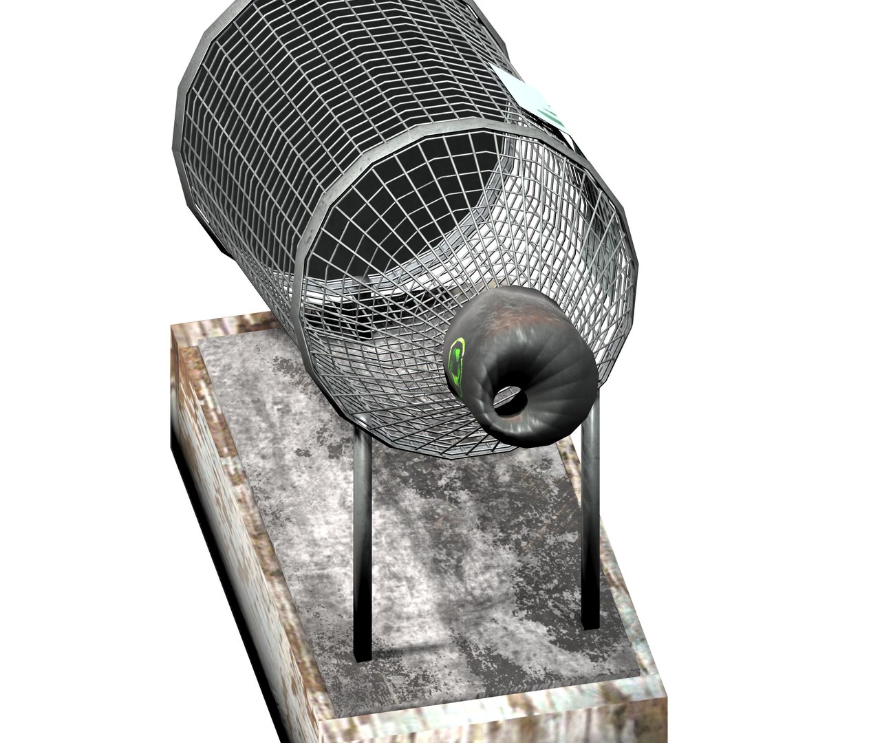 3D Bottle-shaped metal recycling dust bin model - TurboSquid 2130683