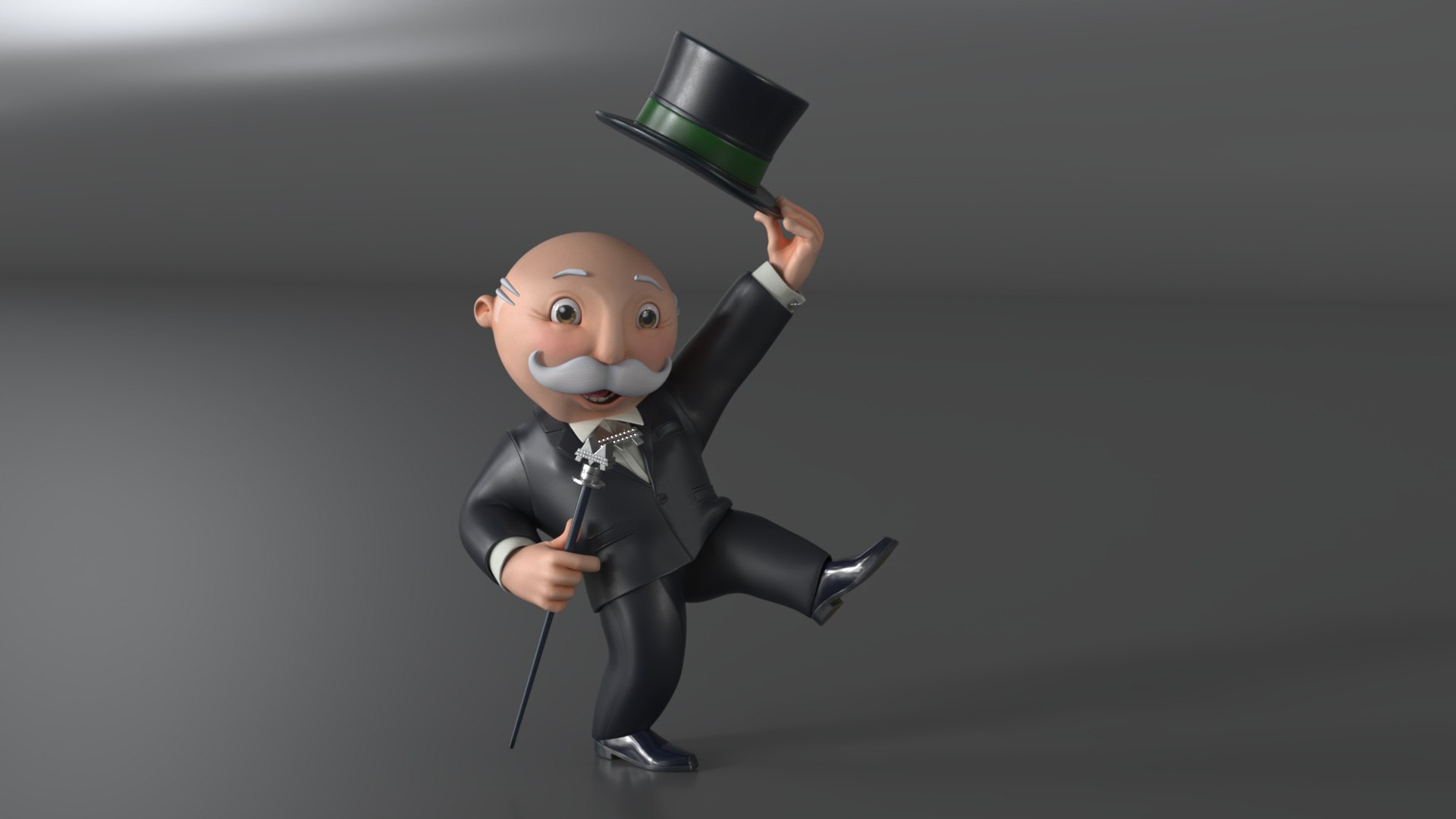3D Mr Monopoly Hello Pose - TurboSquid 2274295
