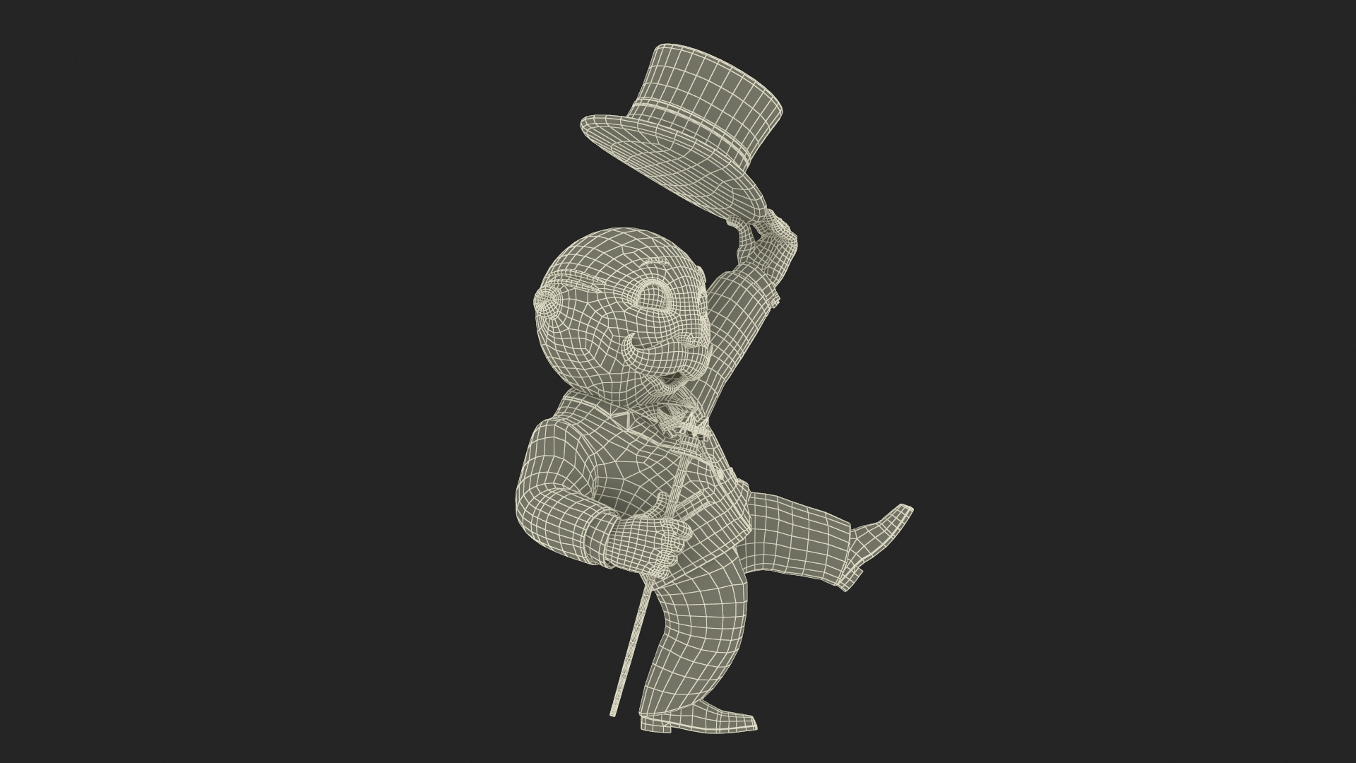 3D Mr Monopoly Hello Pose - TurboSquid 2274295