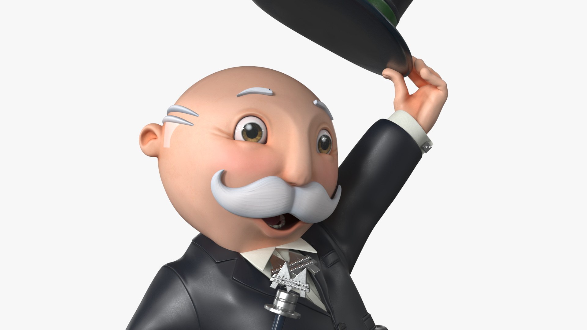 3D Mr Monopoly Hello Pose - TurboSquid 2274295
