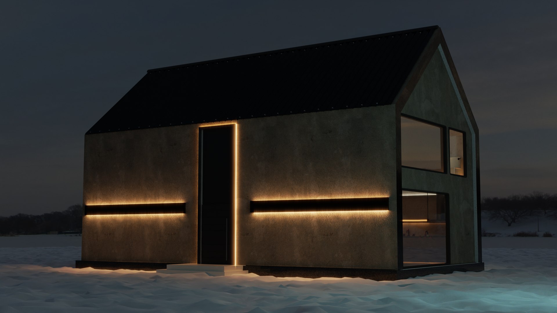 Modern Minimalist House Concept 3D Model - TurboSquid 1910972