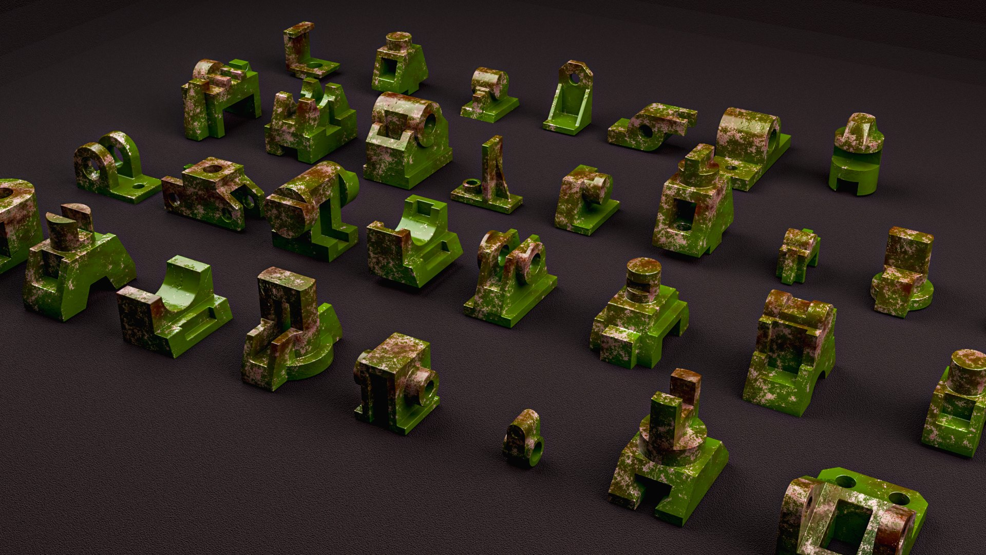 3D 3D Building Blocks Kit Hard Surface Machined Parts V3 - TurboSquid ...