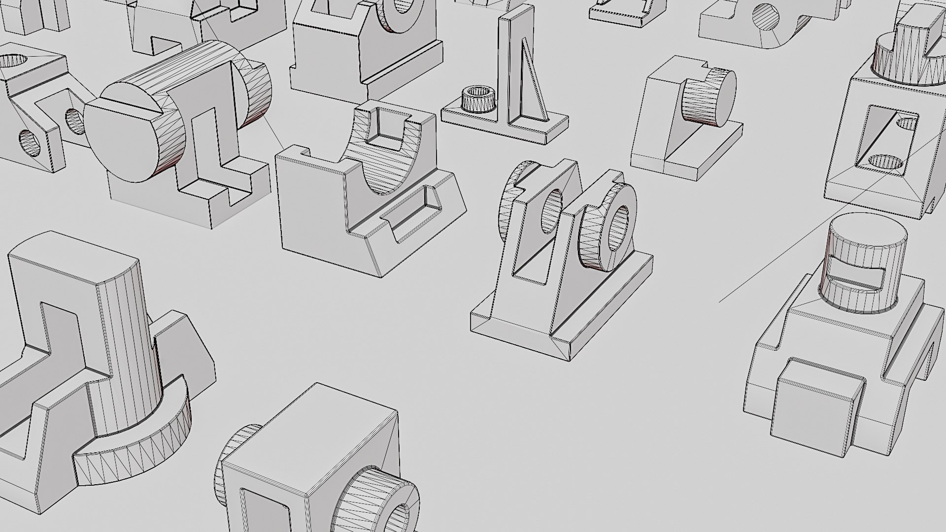 3D 3D Building Blocks Kit Hard Surface Machined Parts V3 - TurboSquid ...