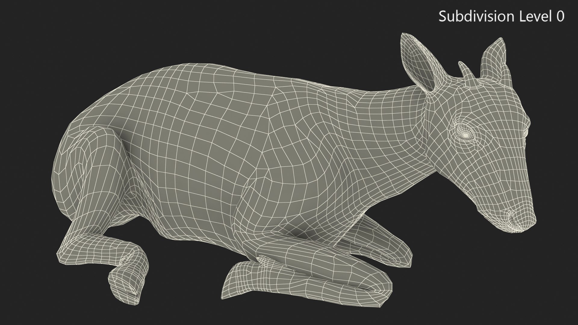 Saola Reclining Pose Fur 3D Model - TurboSquid 2202822