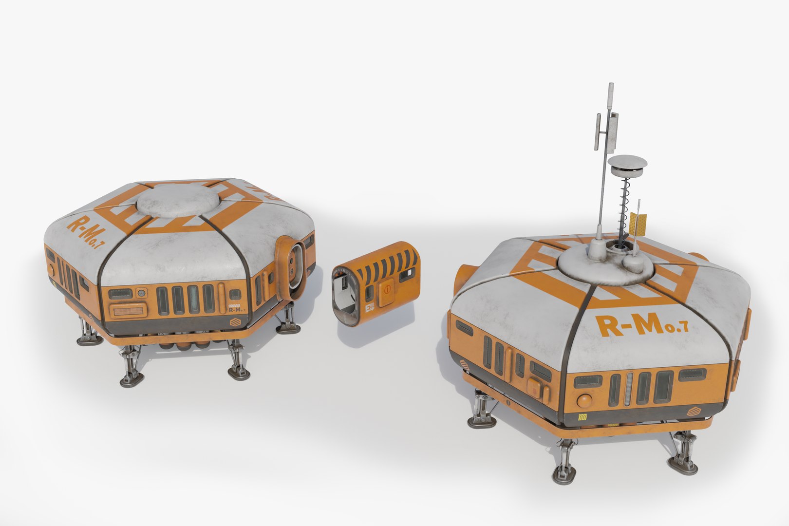 Planetary Collection Of Rocket And Explorer Vehicle And Planetary ...