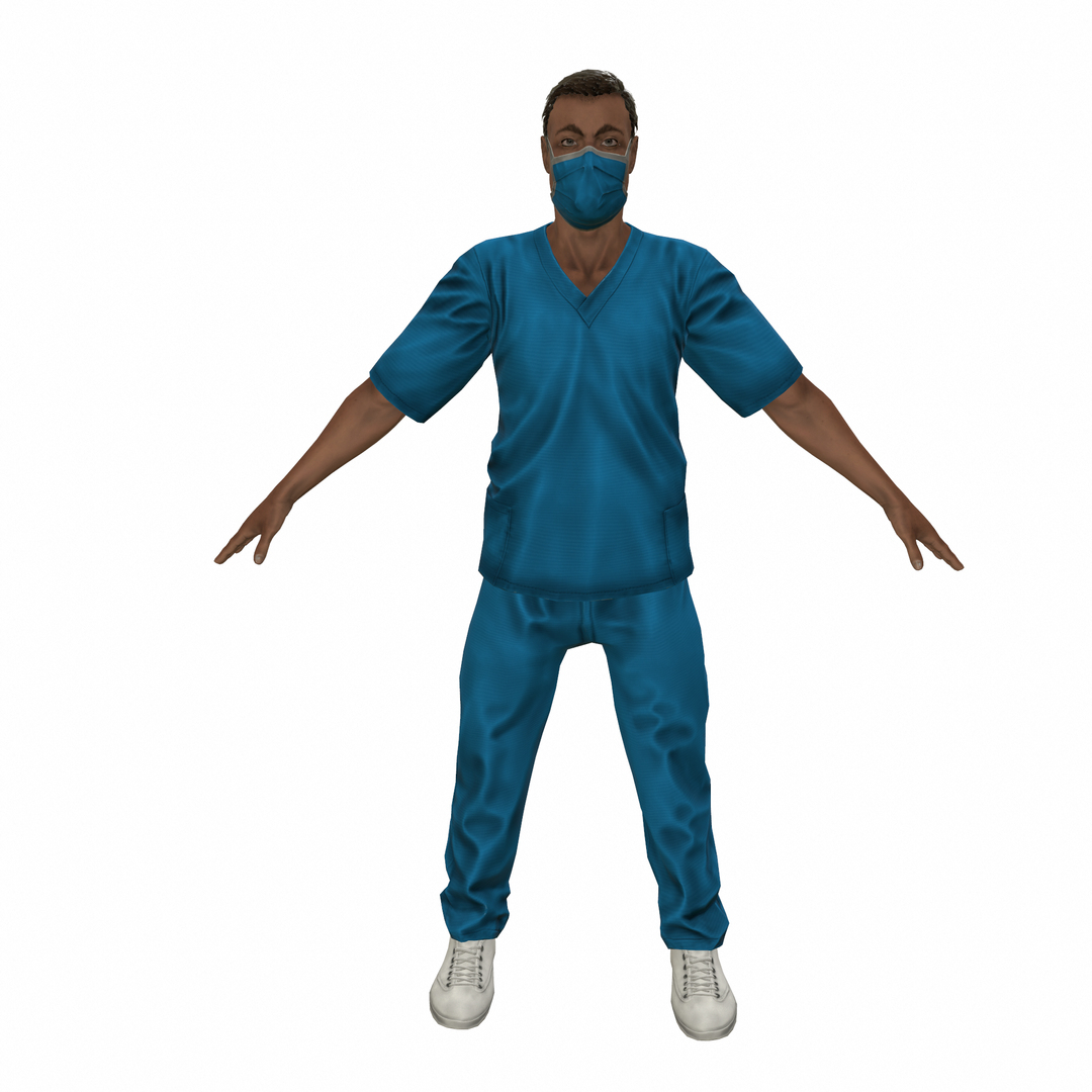 3d Ready Medical Surgeon Character Rigged