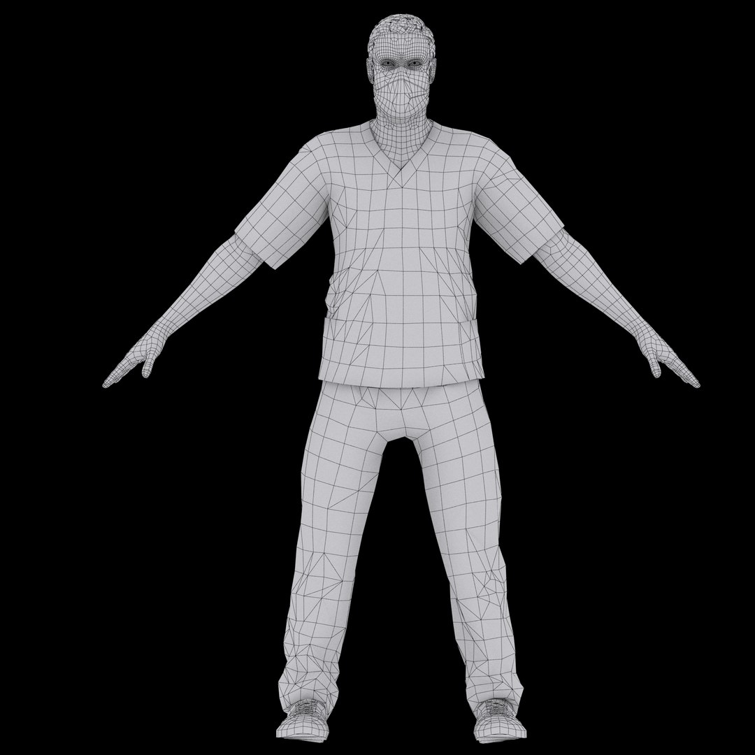 3d Ready Medical Surgeon Character Rigged