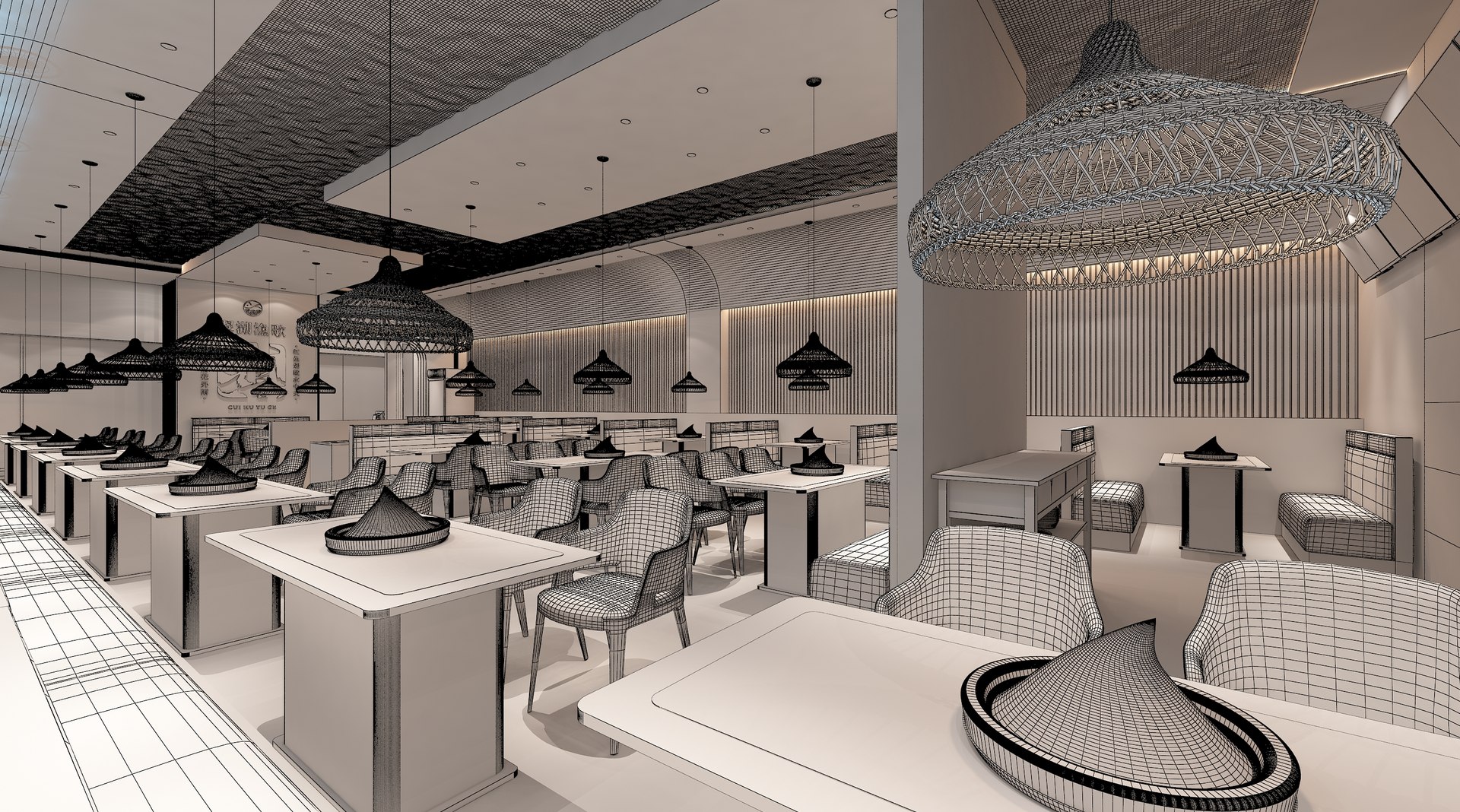 Restaurant Interior 3D Model - TurboSquid 2359287