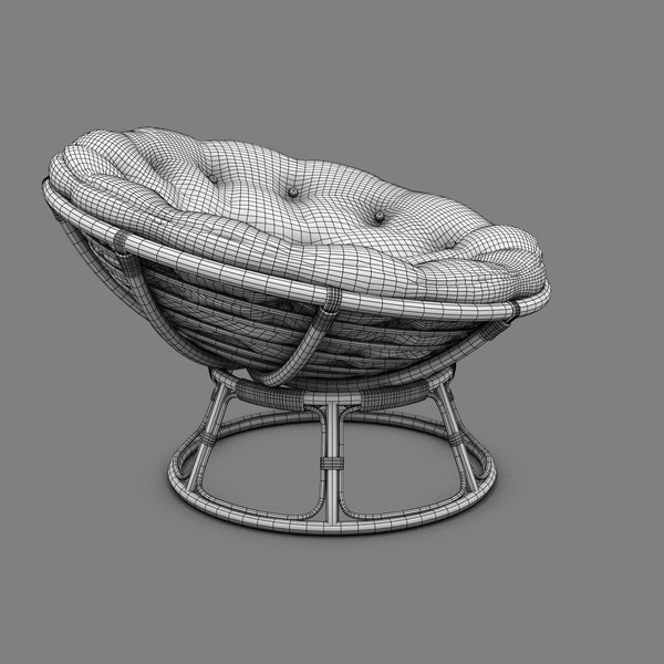 3d model papasan chair