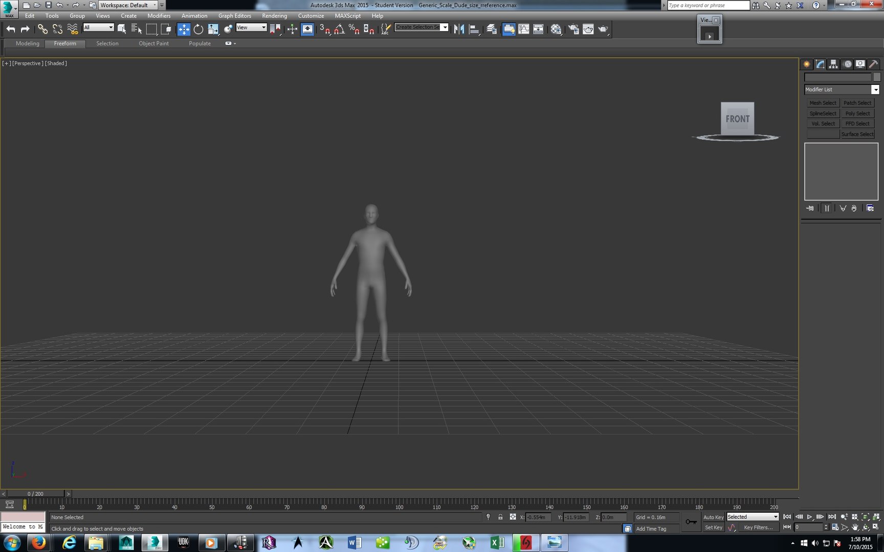 Human Scale 3d Model