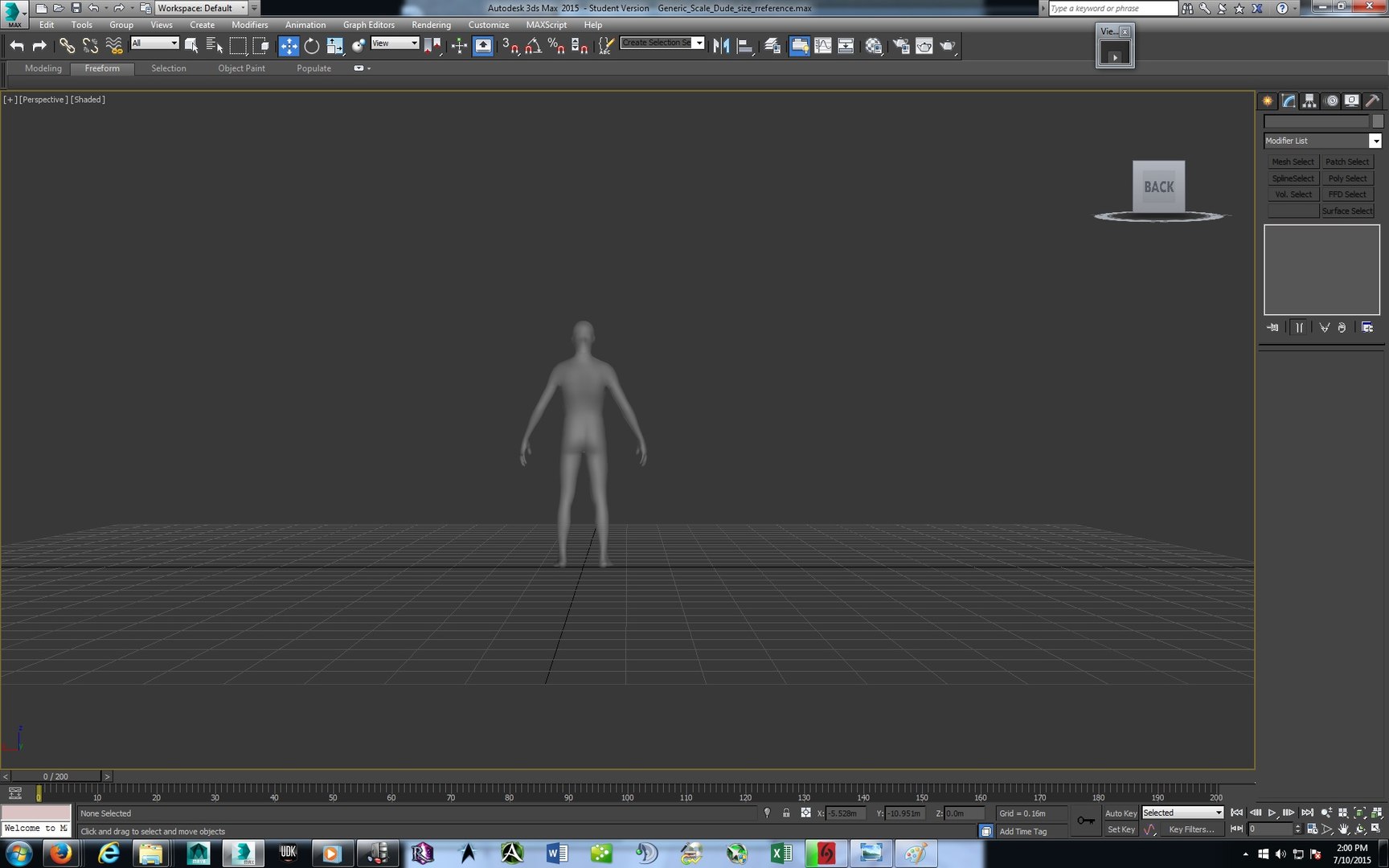 Human Scale 3d Model