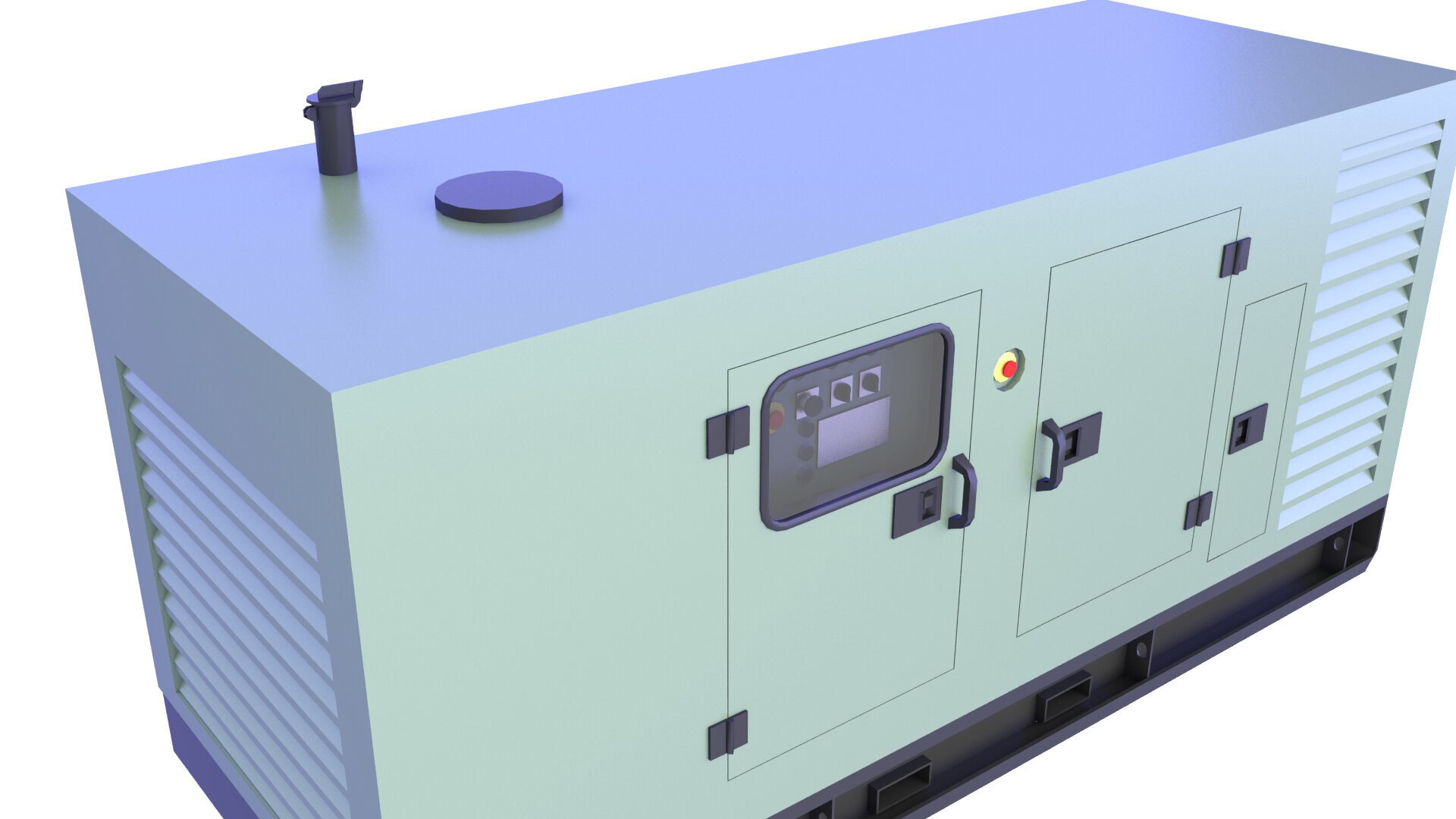 Diesel Generator Low Poly 14 3D Model - TurboSquid 2096793