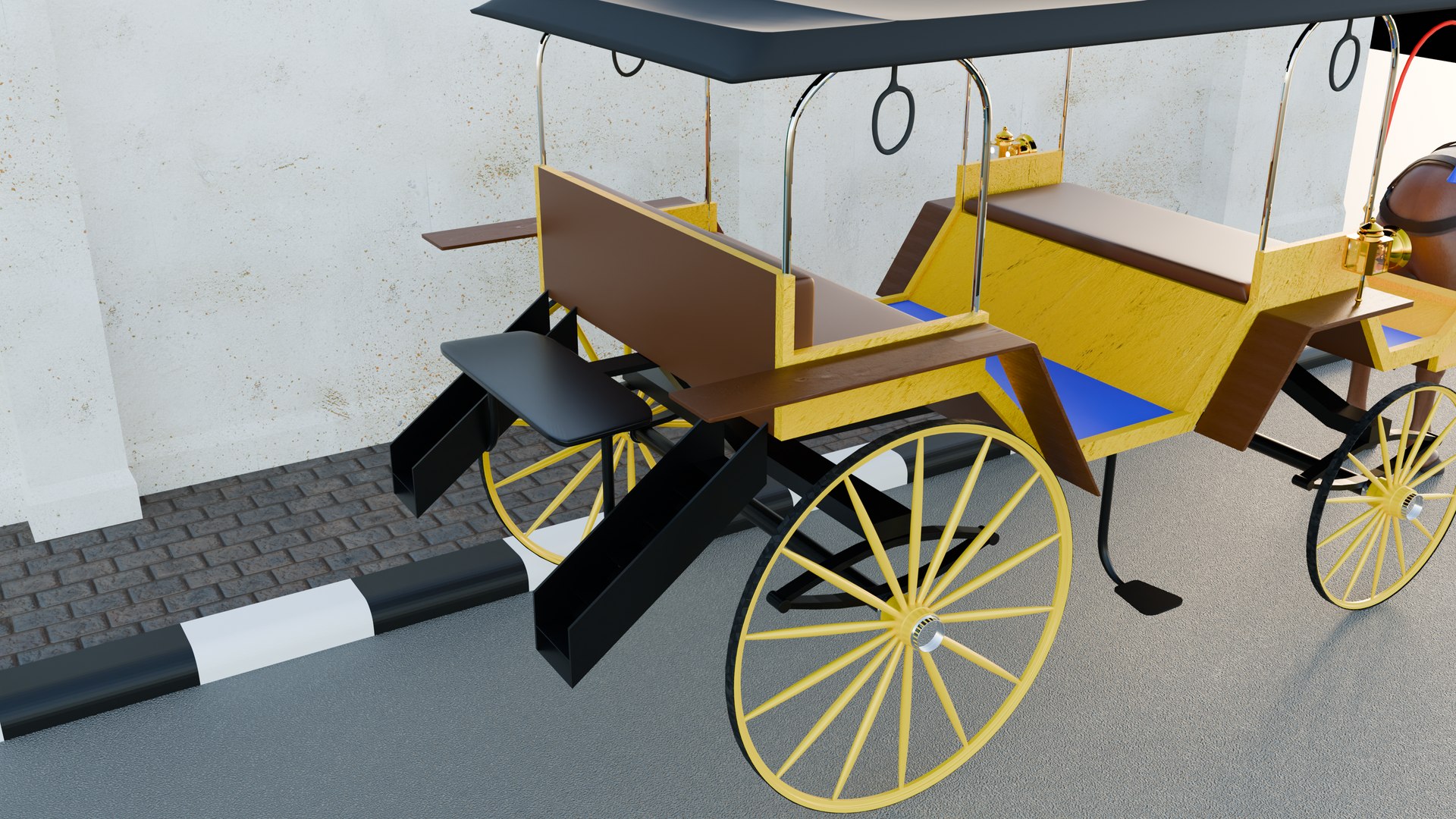 Carriage - Dokar Andong Delman Lowpoly Isometric 3D - TurboSquid 2243978
