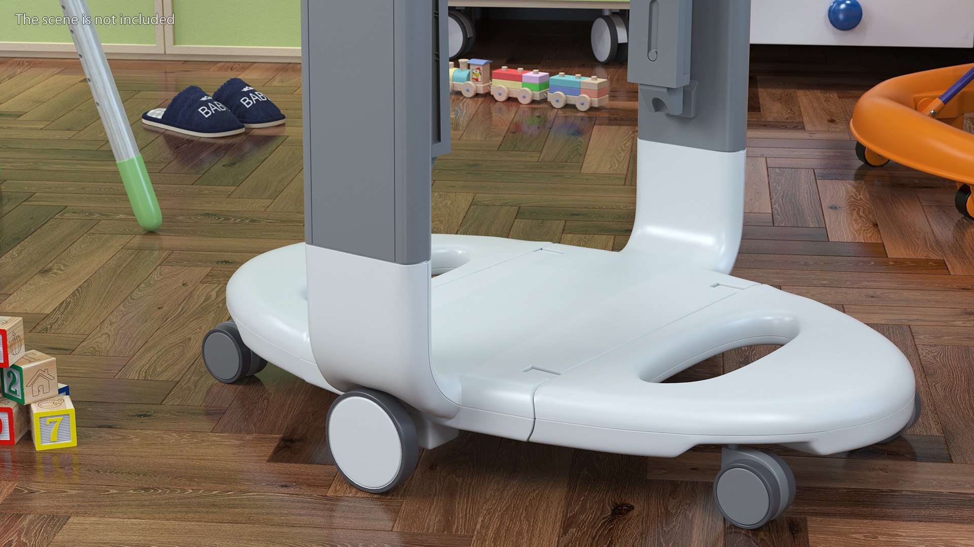 3D High Chair Peg Perego Horizontal Grey Rigged For Cinema 4D Model ...