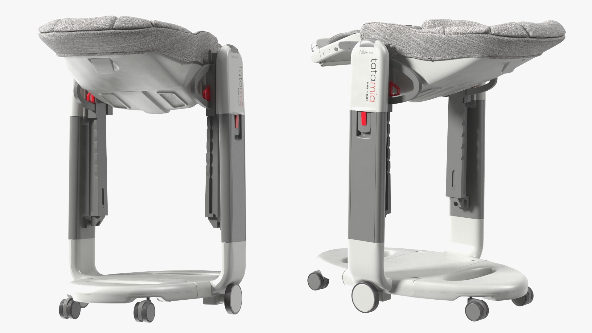 3D High Chair Peg Perego Horizontal Grey Rigged For Cinema 4D Model ...