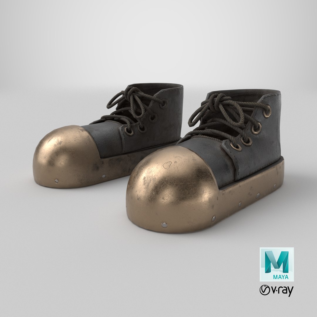 Retro Diving Boots With Metal Toe Brass 3D - TurboSquid 2516740