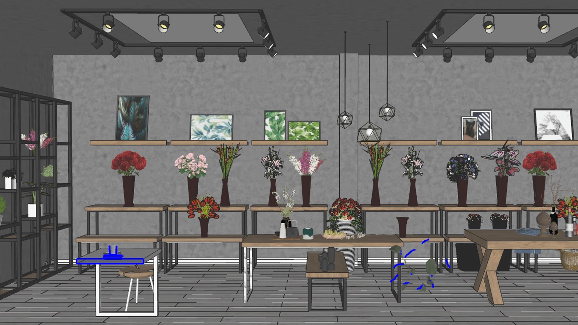 3D Flower Shop Model - TurboSquid 1977211