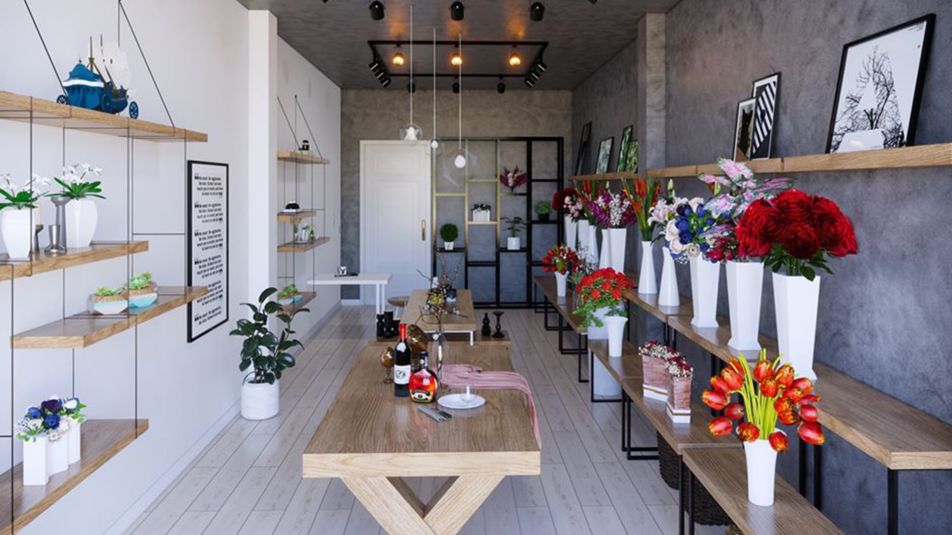 3D Flower Shop Model - TurboSquid 1977211