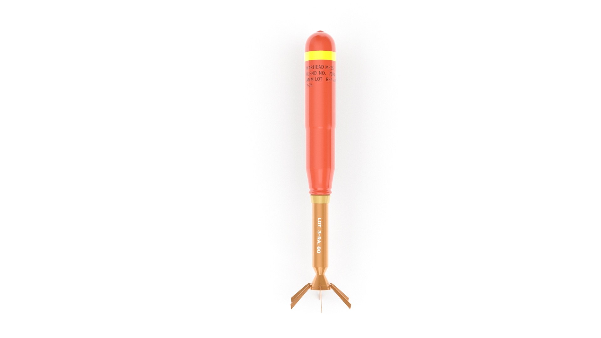 3D Incendiary Rocket 66 Mm M74 - TurboSquid 1984053