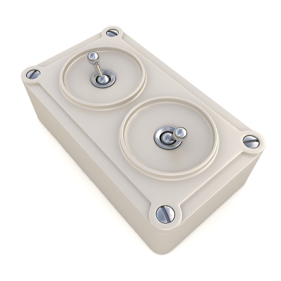 vintage industrial switch 02 3d model