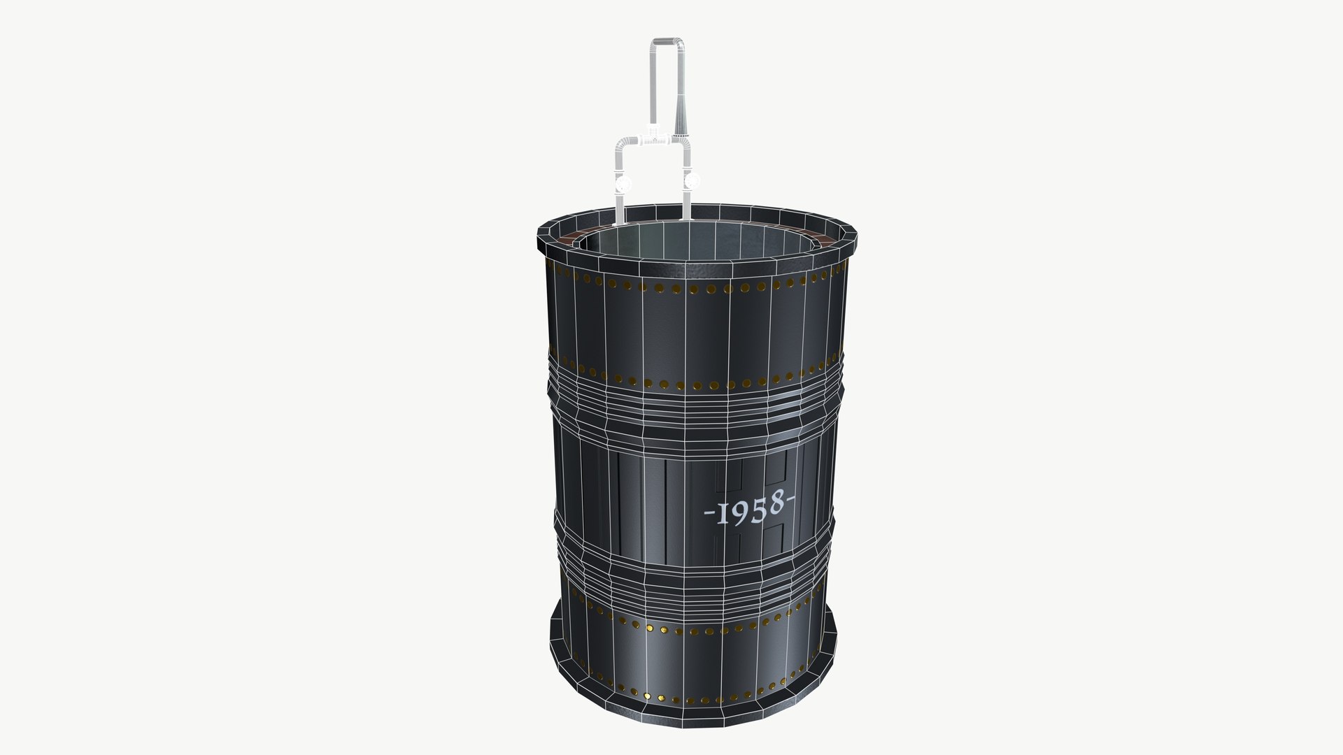 Barrel Wash Basin 3D Model - TurboSquid 2389805