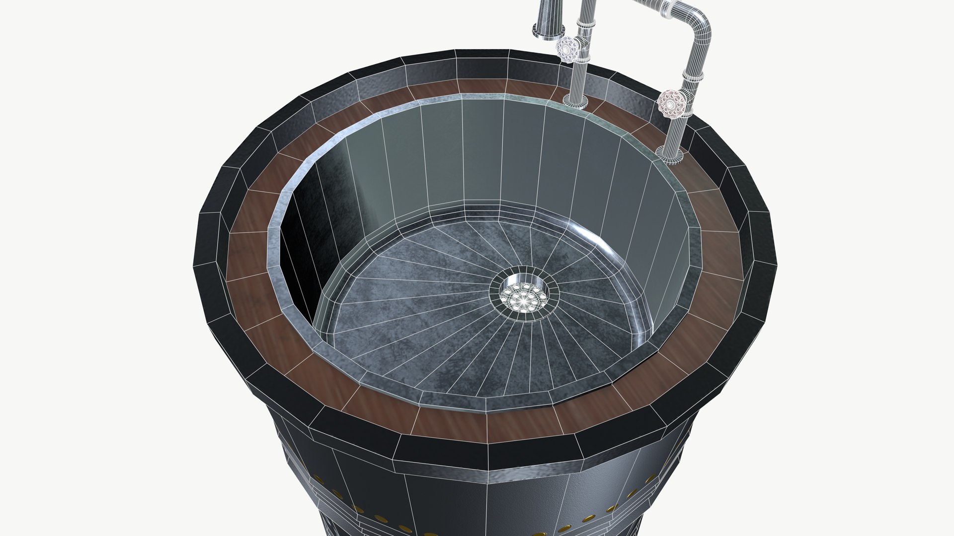 Barrel Wash Basin 3D Model - TurboSquid 2389805