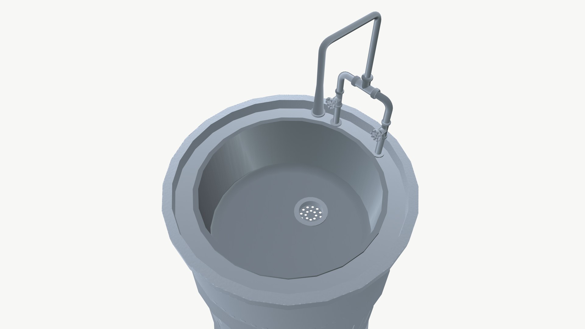 Barrel Wash Basin 3D Model - TurboSquid 2389805