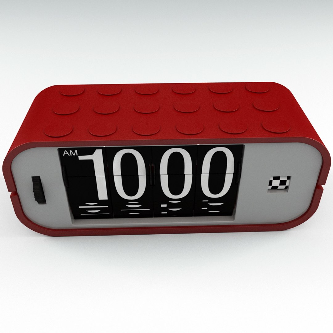 digital retro clock 3d model