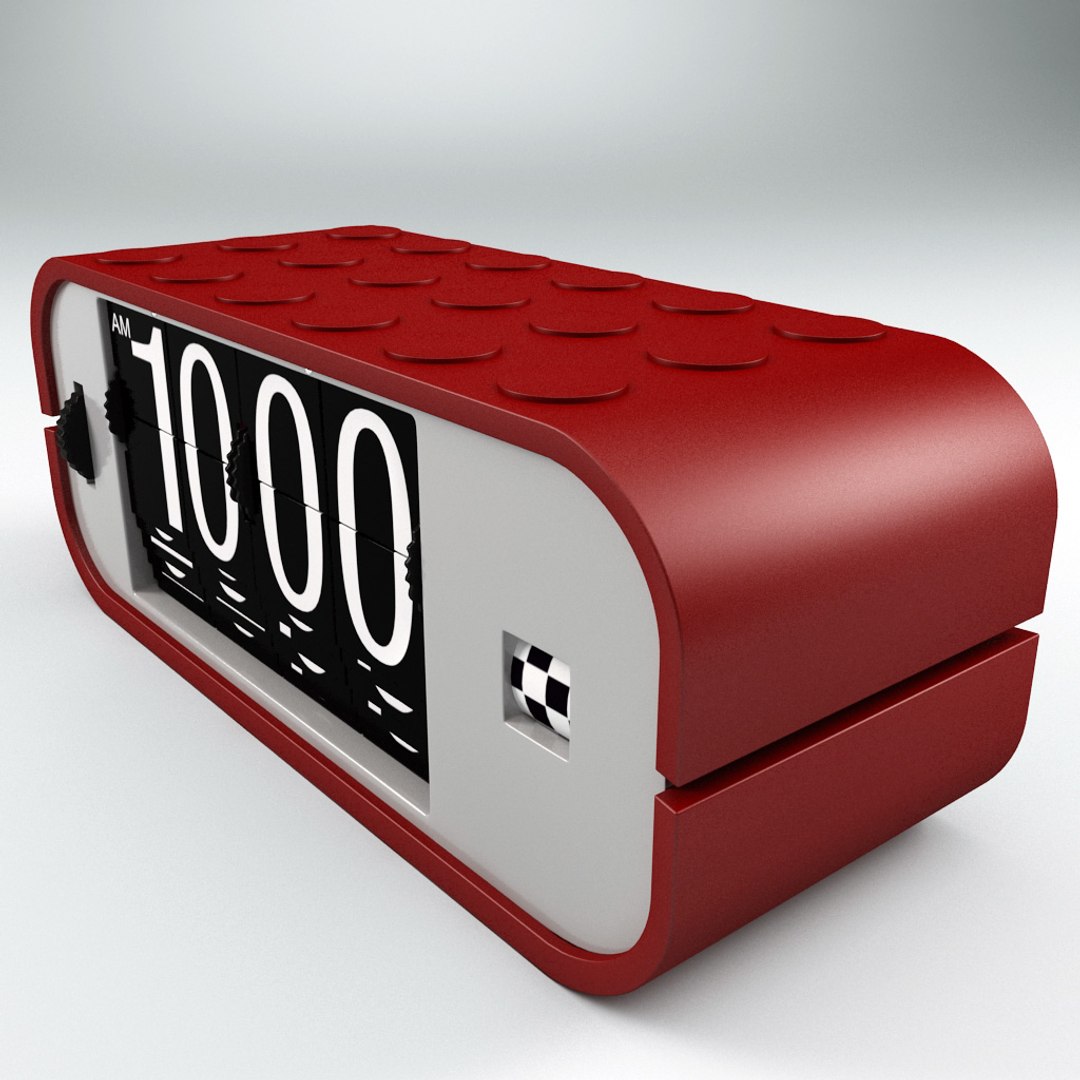 digital retro clock 3d model