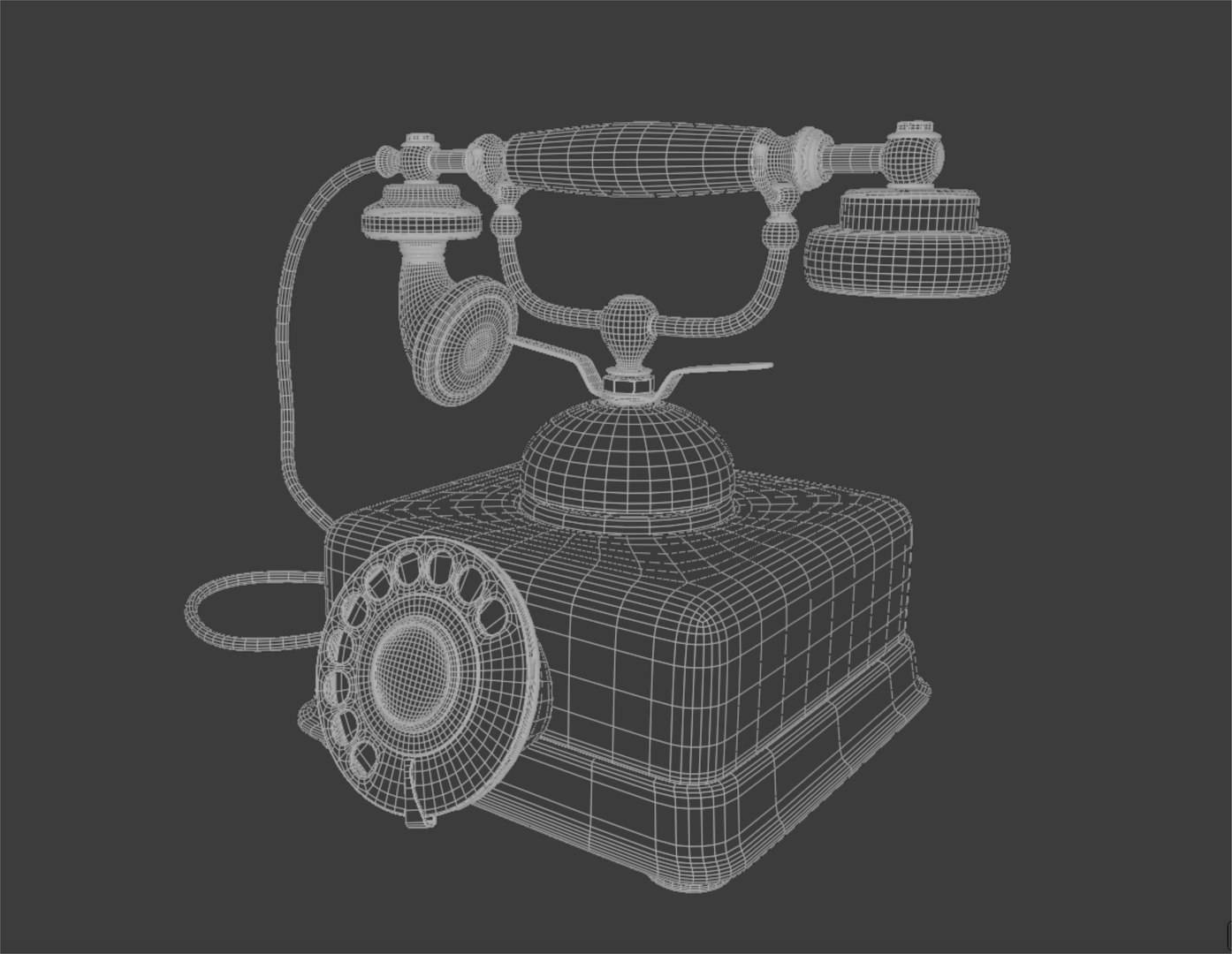 3D vintage telephone phone - TurboSquid 1687954