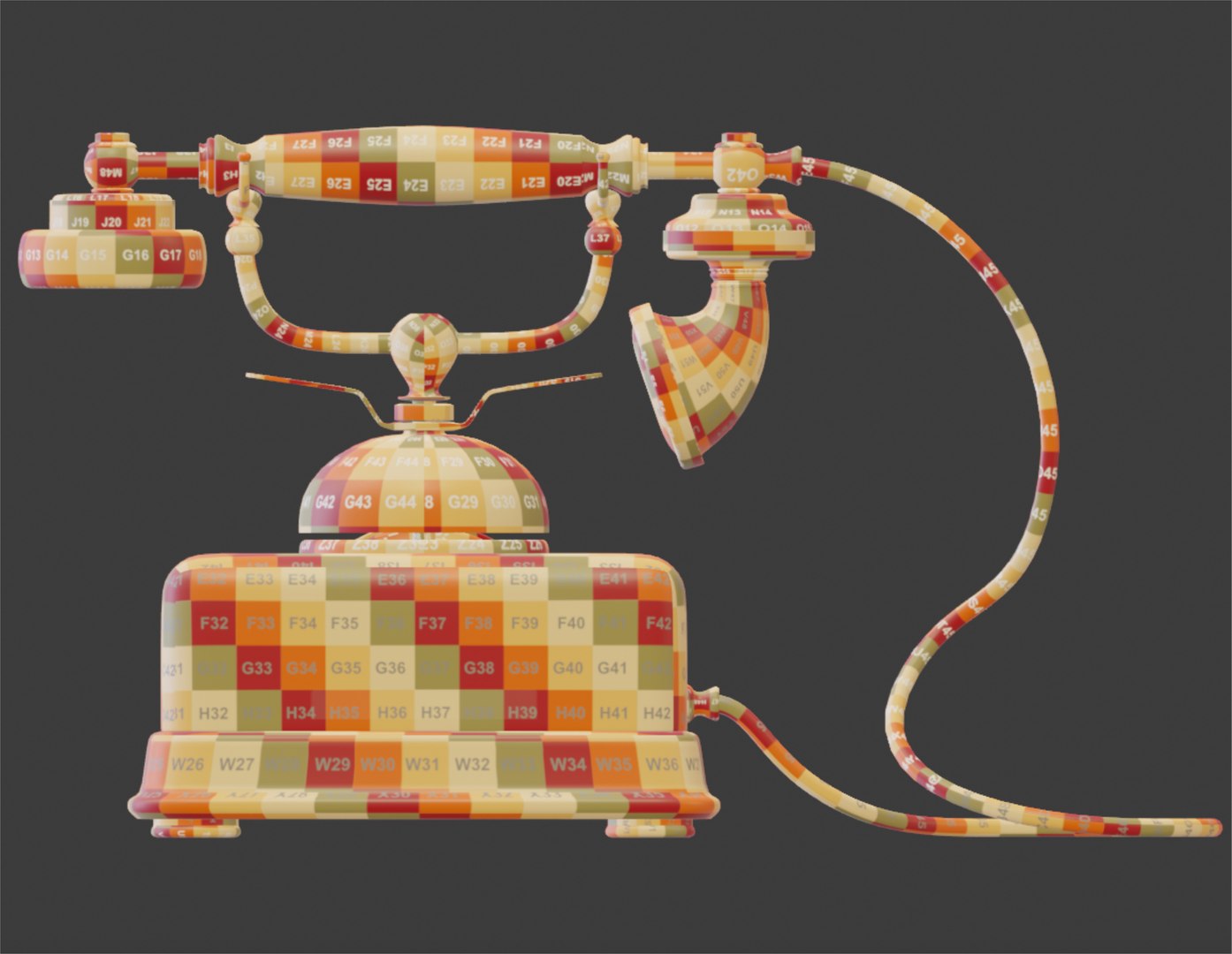 3D Vintage Telephone Phone - TurboSquid 1687954