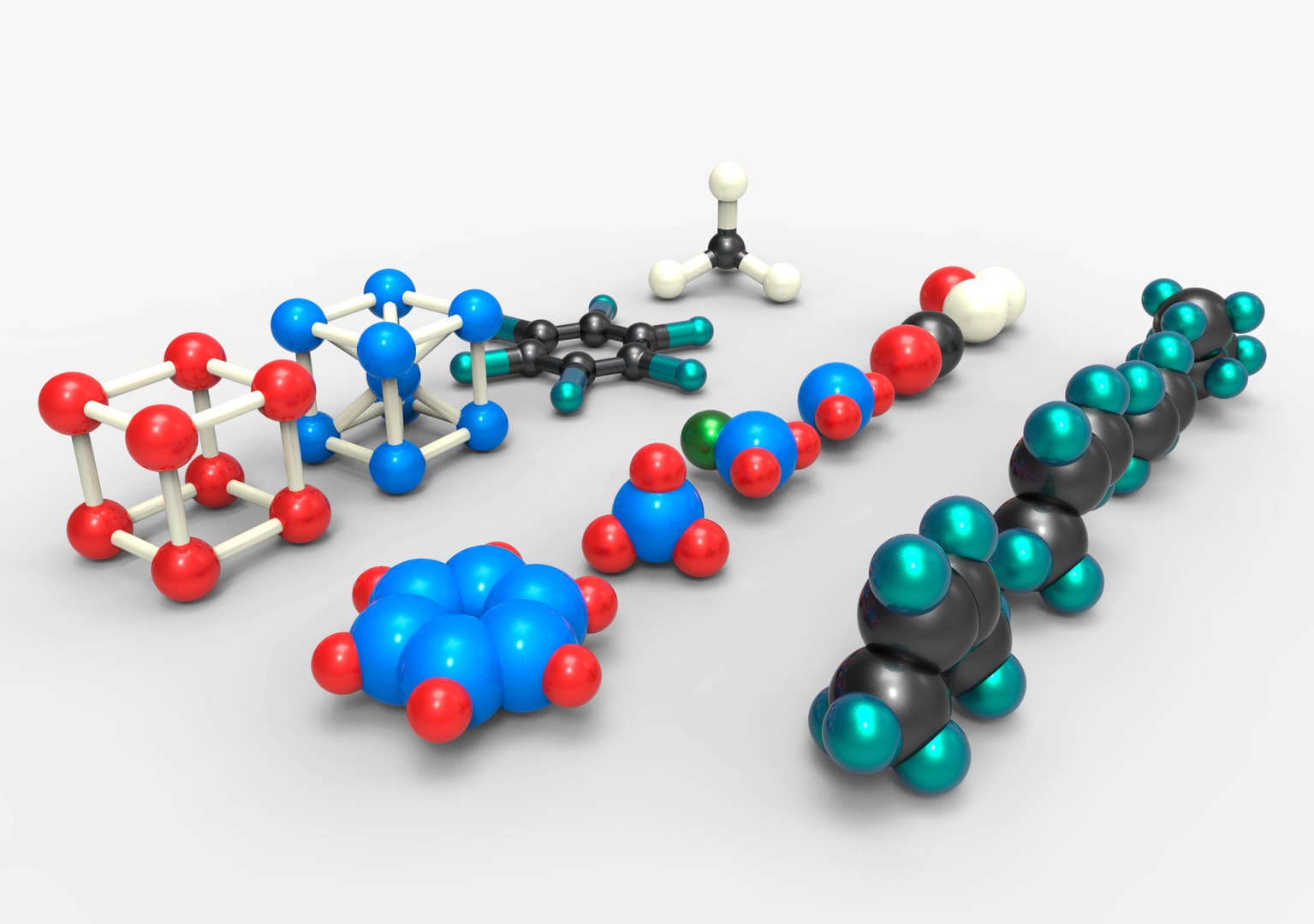 3D Model Atoms Molecules - TurboSquid 1329618