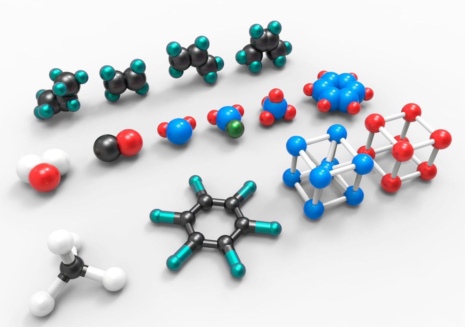 3D Model Atoms Molecules - TurboSquid 1329618