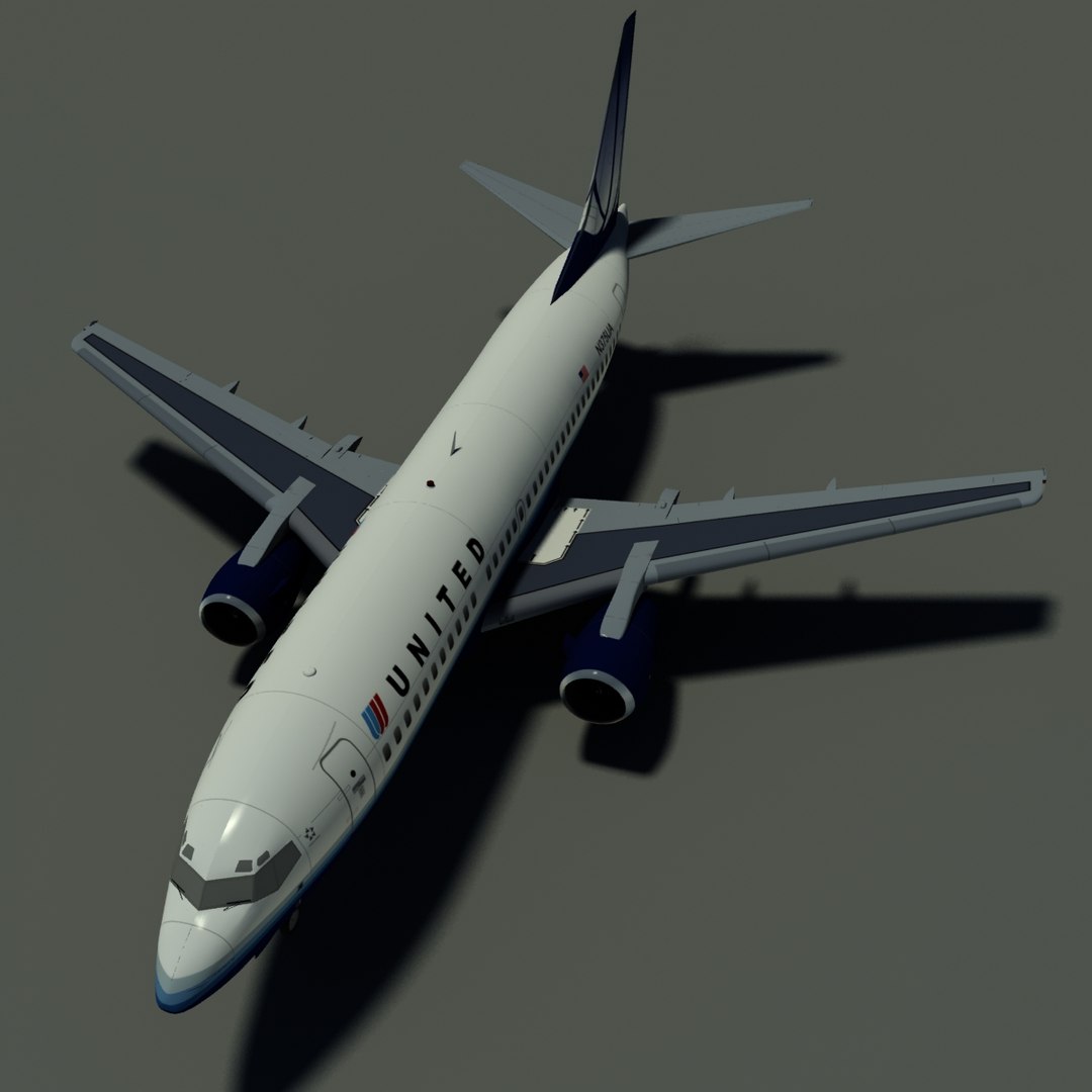3d B 737-300 United Airlines Model