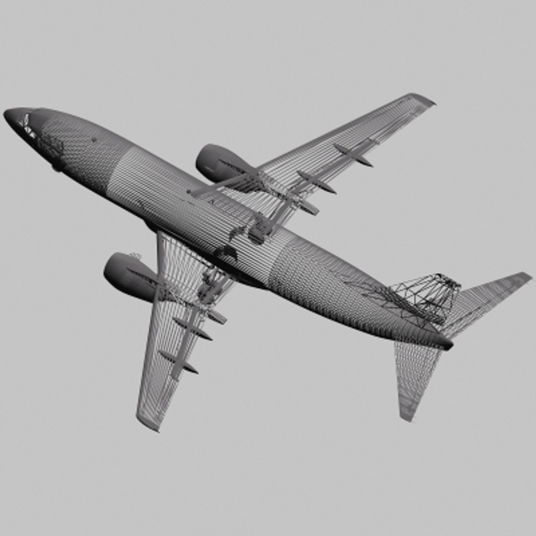 3d B 737-300 United Airlines Model