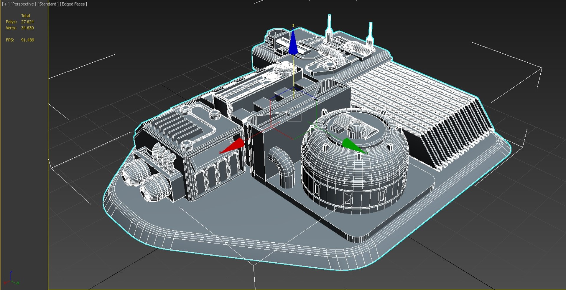Starship space structure 3D model - TurboSquid 1507587