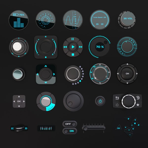 3d emergency button model