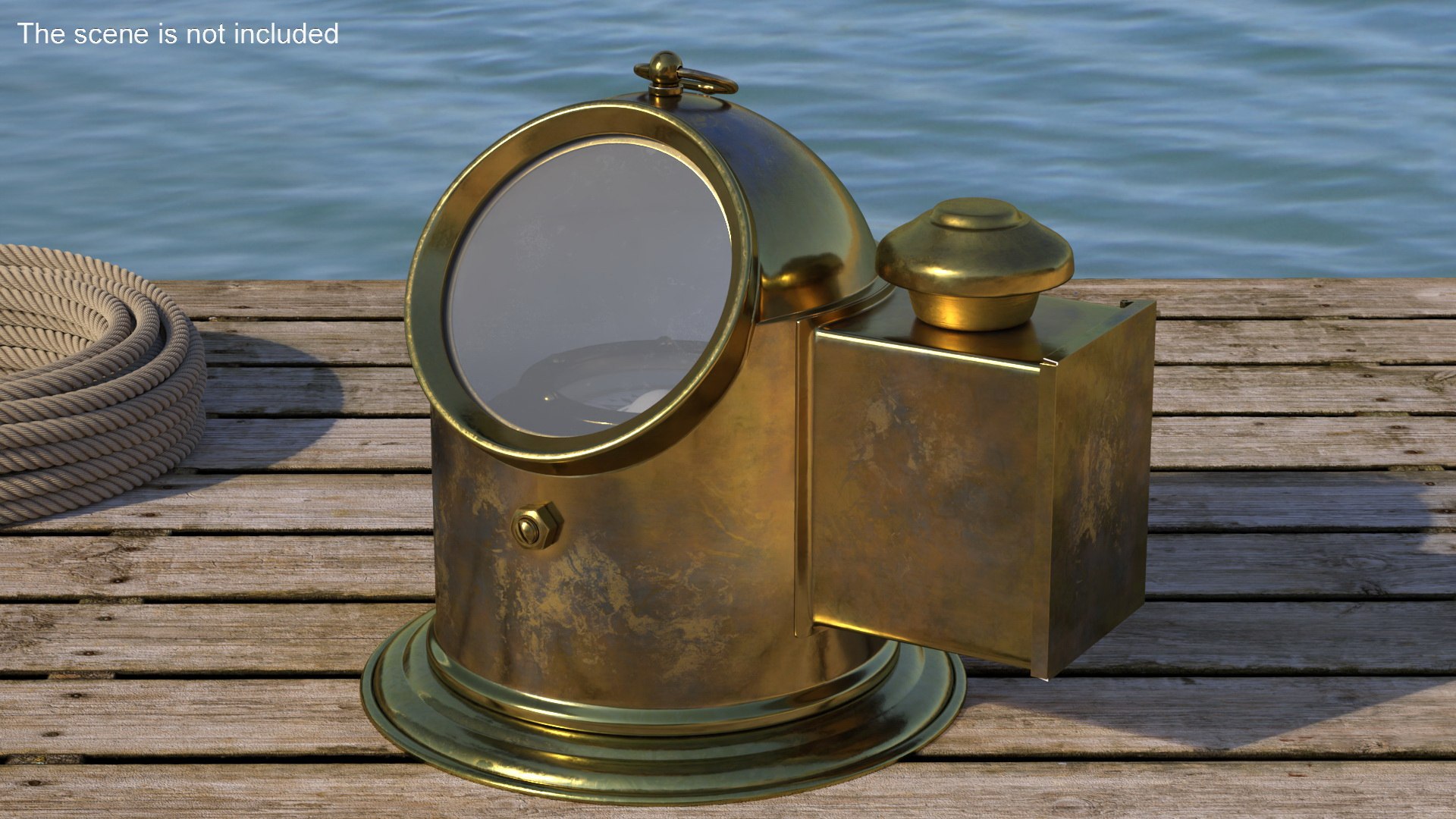 Vintage Marine Binnacle Boat Oil Lamp Old Brass Model - TurboSquid 2215119