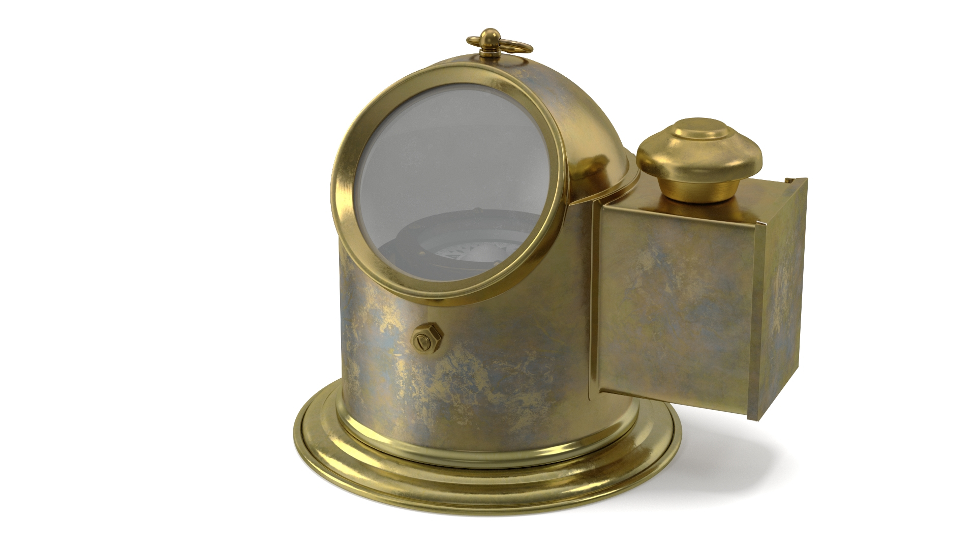 Vintage Marine Binnacle Boat Oil Lamp Old Brass Model - TurboSquid 2215119