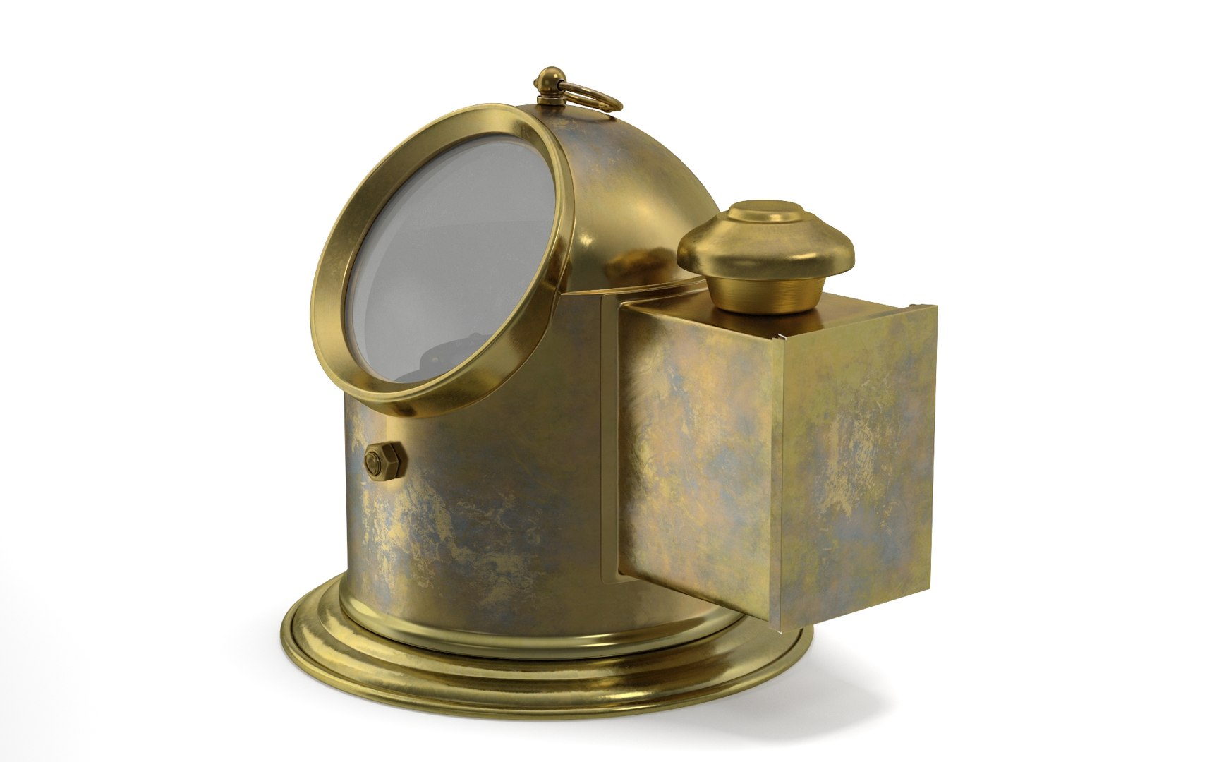 Vintage Marine Binnacle Boat Oil Lamp Old Brass Model - TurboSquid 2215119