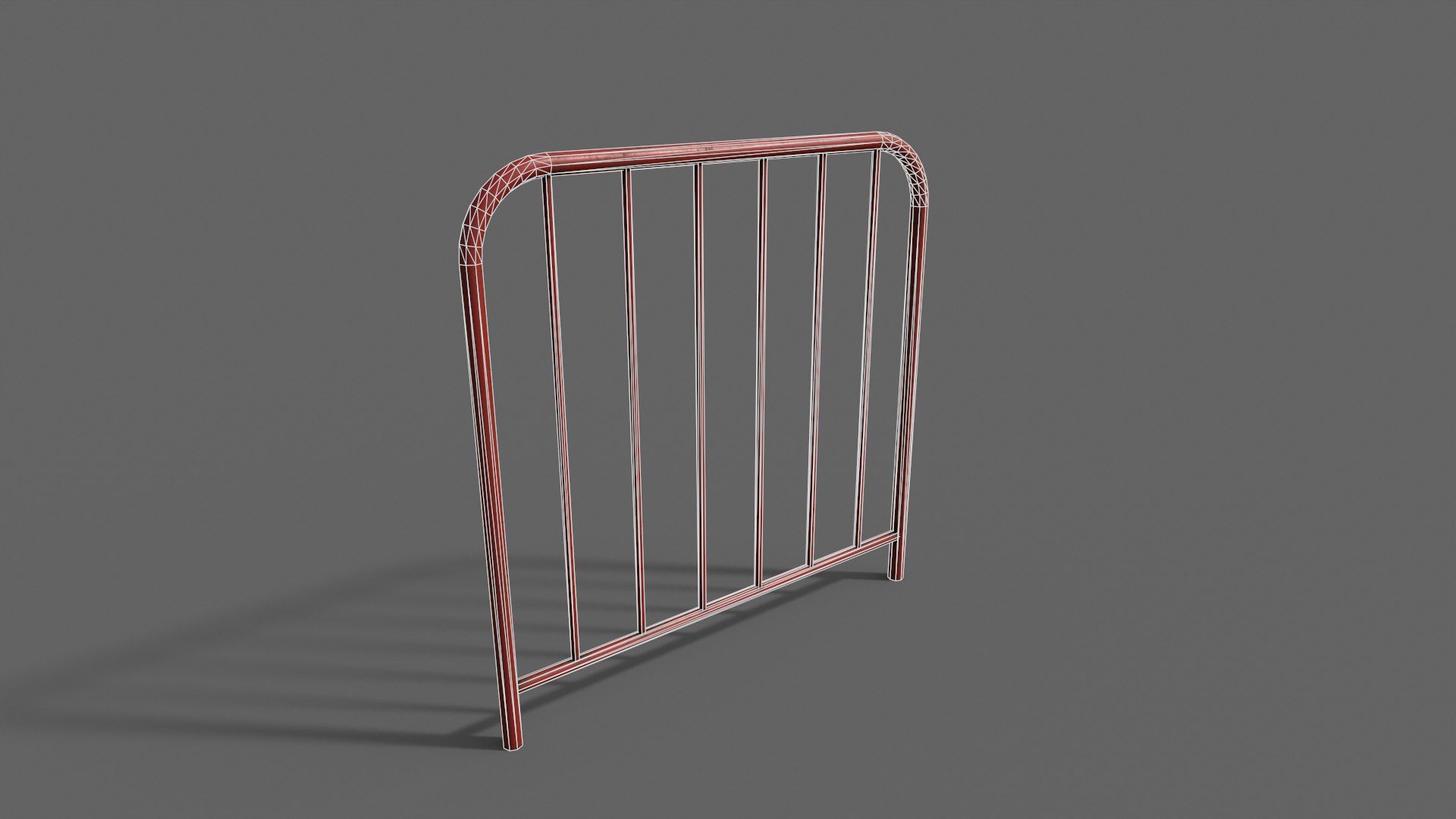 3D PBR Pedestrian Guard Rail Red V2 - TurboSquid 1866721