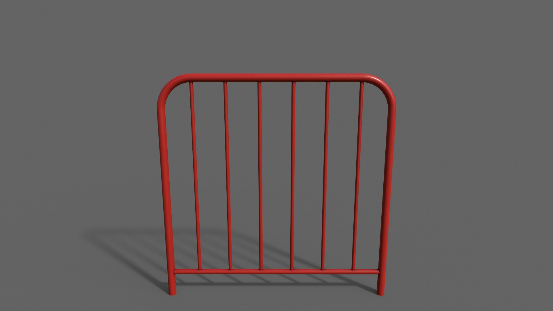 3D PBR Pedestrian Guard Rail Red V2 - TurboSquid 1866721