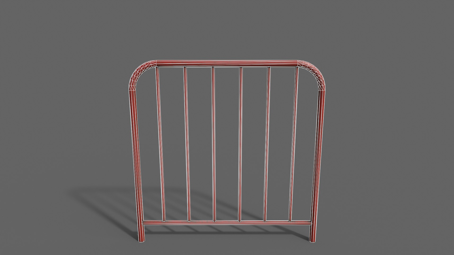3D PBR Pedestrian Guard Rail Red V2 - TurboSquid 1866721