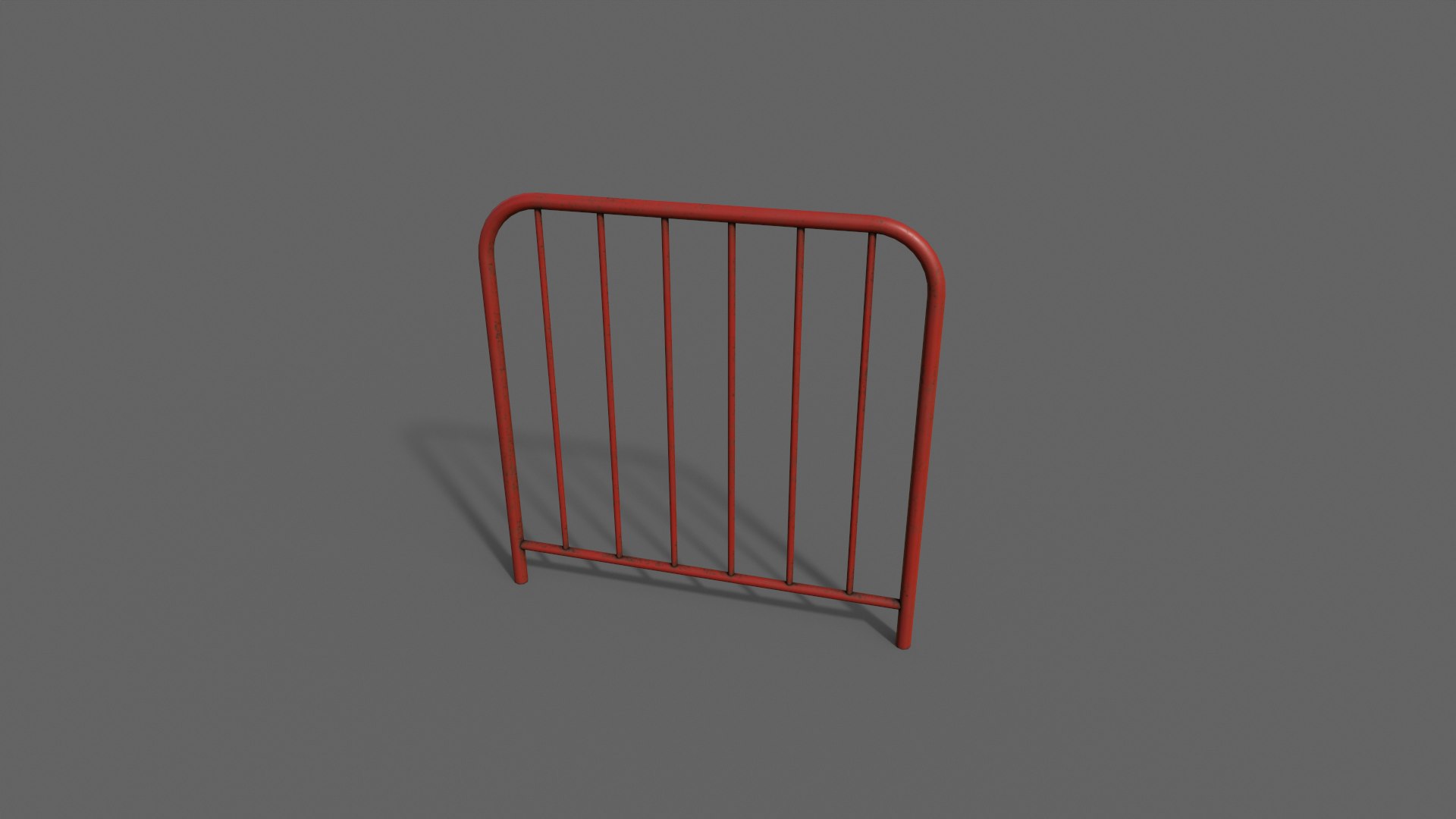 3D PBR Pedestrian Guard Rail Red V2 - TurboSquid 1866721