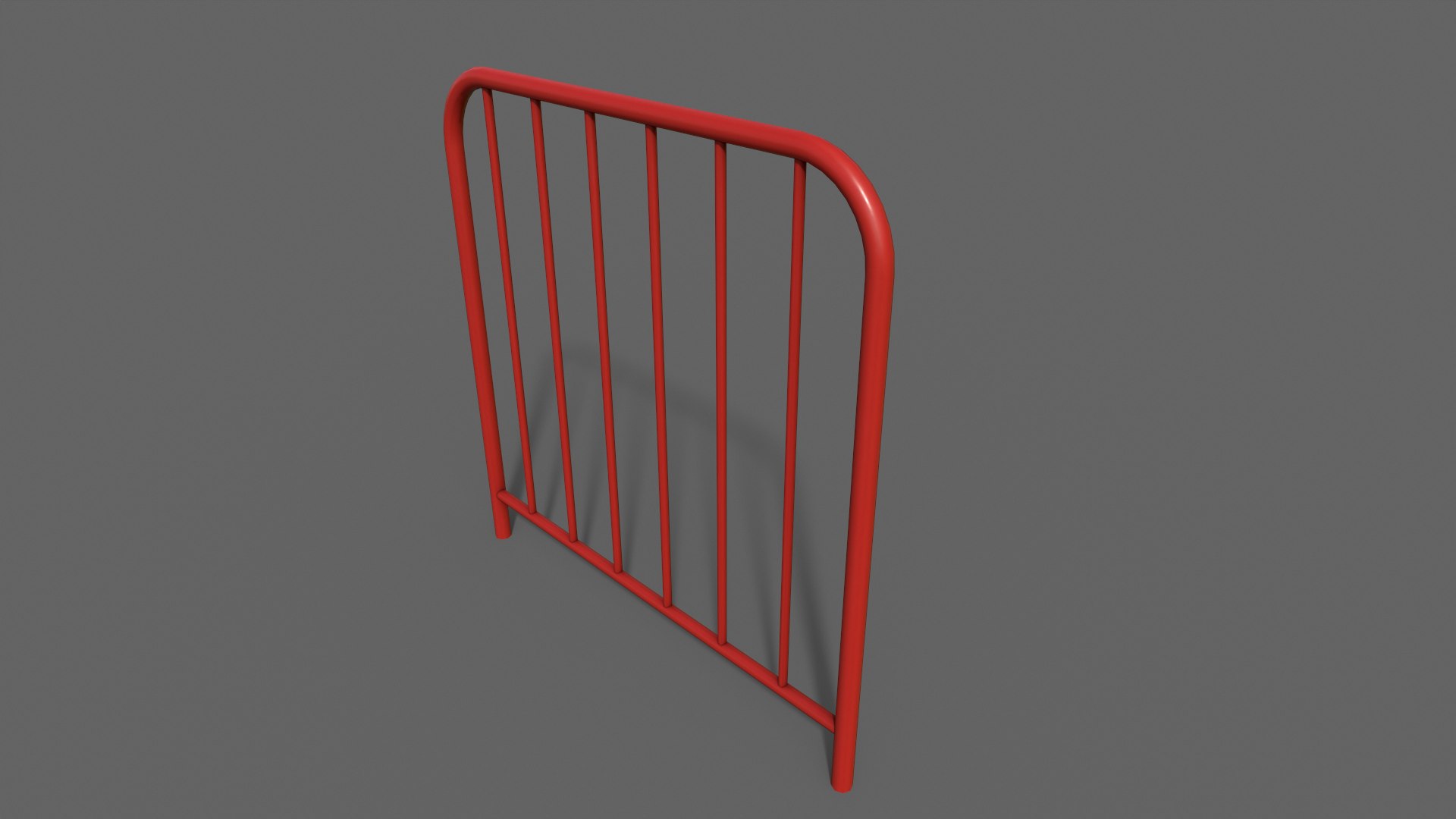 3D PBR Pedestrian Guard Rail Red V2 - TurboSquid 1866721