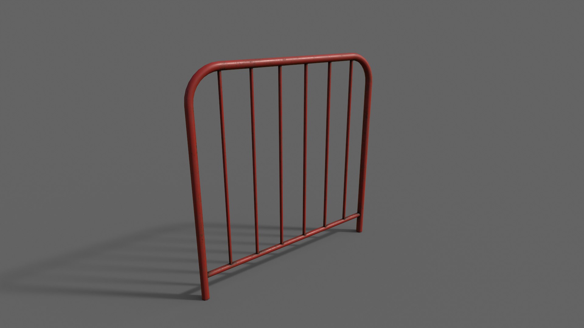3D PBR Pedestrian Guard Rail Red V2 - TurboSquid 1866721